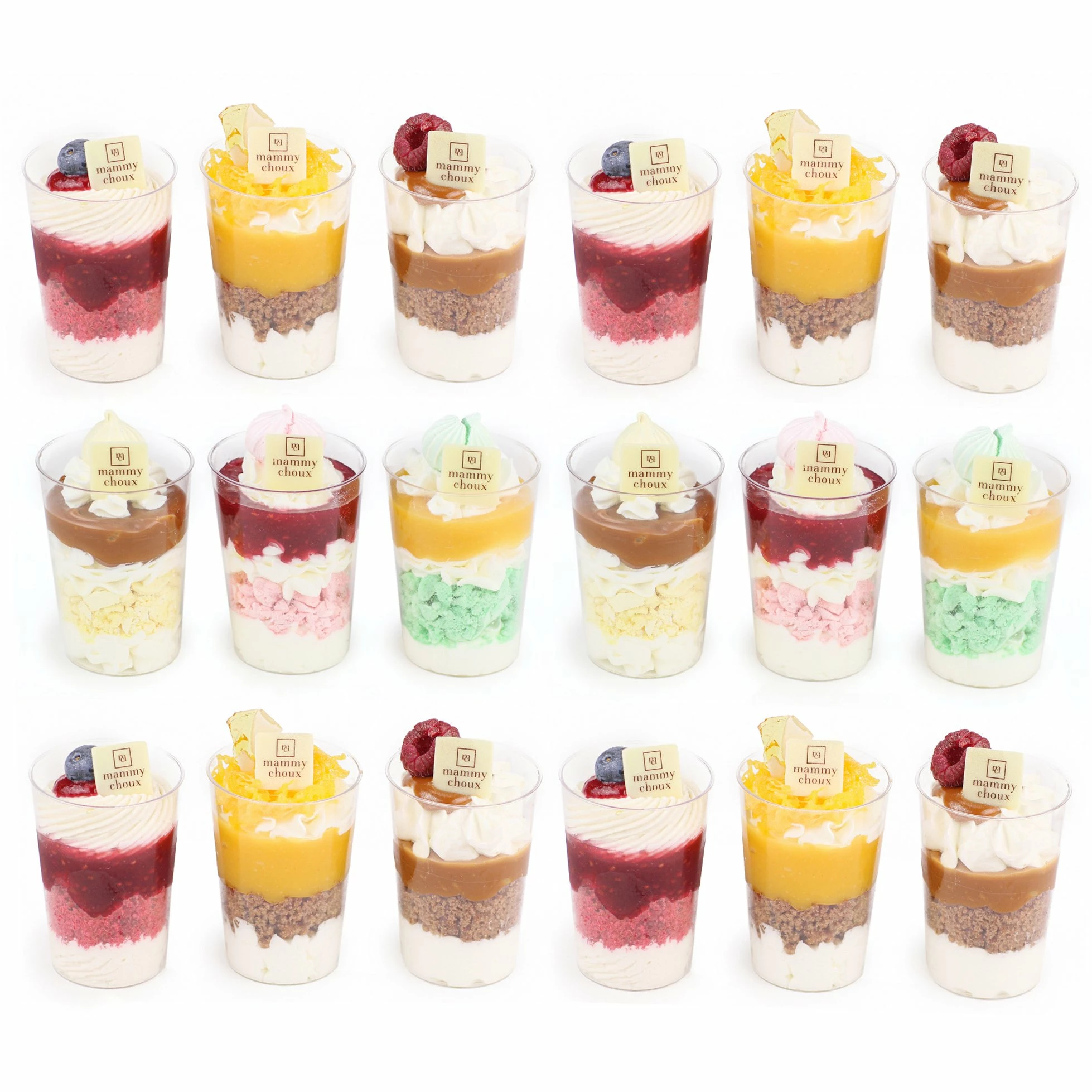 MINI VERRINES DOCES - Mammy Choux | Brunch, lunch, almoço e pequeno ...
